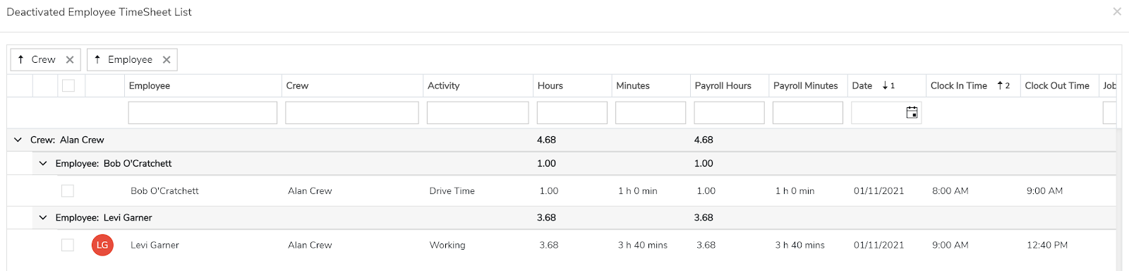 Time Tracking Enhancements